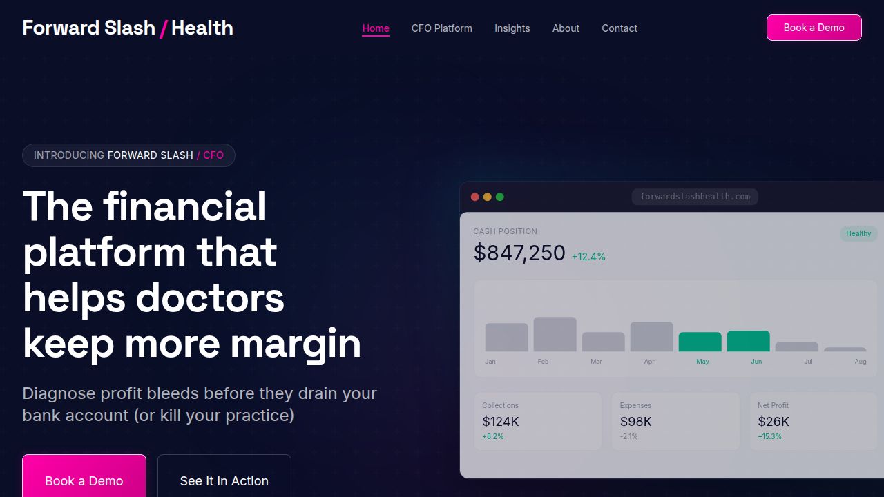 Forward Slash / Health - Financial Clarity for Medical Practices